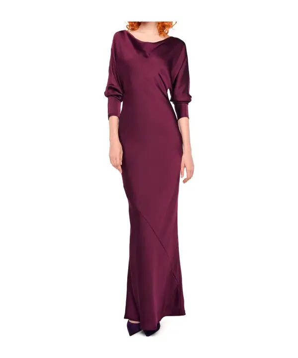 Norma Kamali Dolman Maria Maxi Dress - Plum