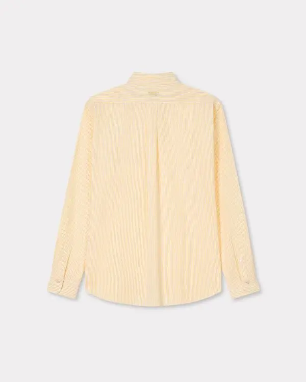 Kenzo Boke Flower' Embroidered Casual Shirt In Seersucker Cotton - Vanilla