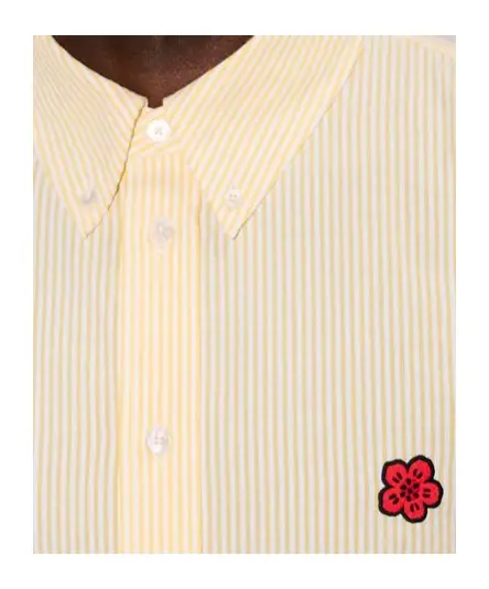 Kenzo Boke Flower' Embroidered Casual Shirt In Seersucker Cotton - Vanilla