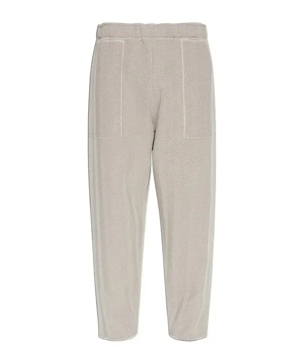 Issey Miyake Herringbone Textured Trousers - Beige