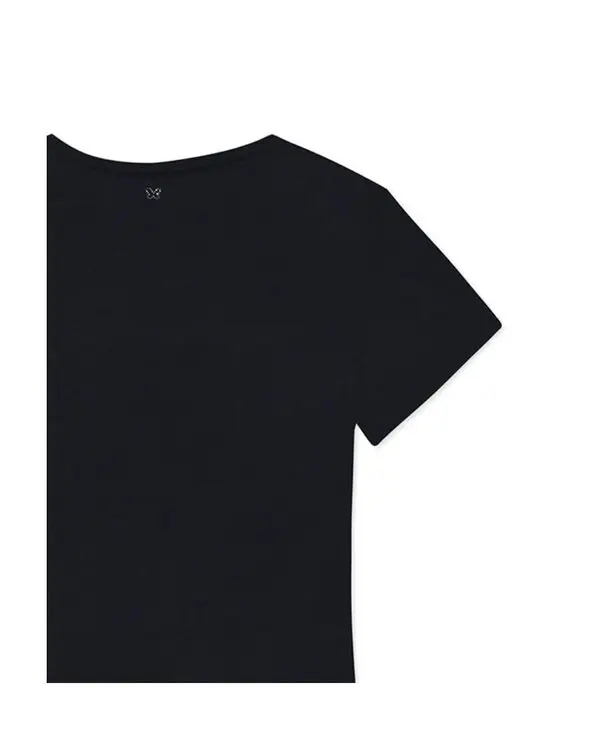 Max Mara Round Neck Short Sleeve T-shirt - Black
