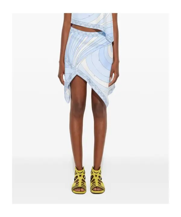 Emilio Pucci Iride Asymmetric Scarf Skirt