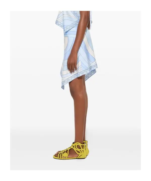 Emilio Pucci Iride Asymmetric Scarf Skirt