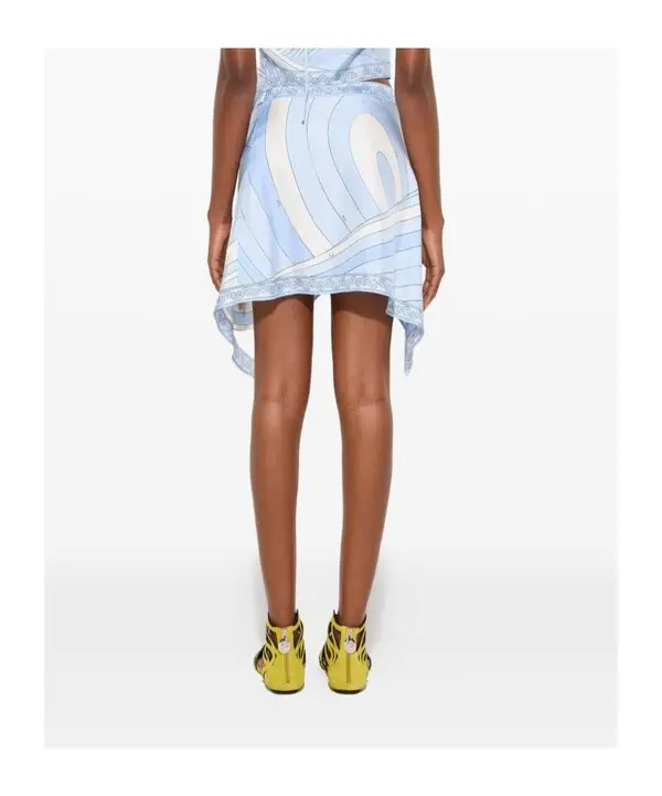 Emilio Pucci Iride Asymmetric Scarf Skirt