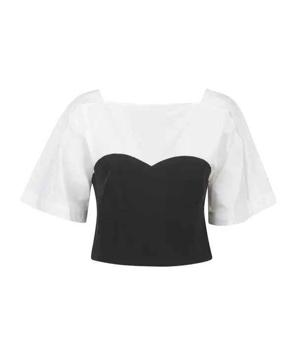 Simkhai Panelled Sweetheart-neck Top