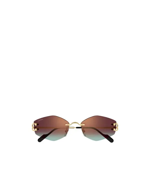 Cartier Rimless Irregular Sunglasses