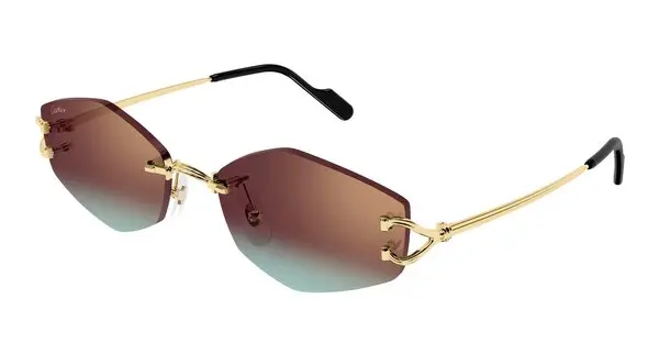 Cartier Rimless Irregular Sunglasses