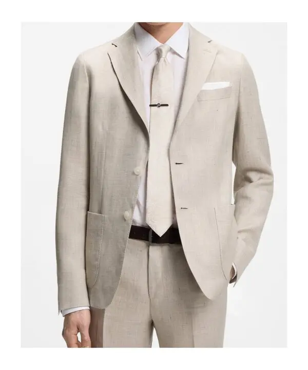 Hugo Boss Hanry Two-button Blazer - Beige