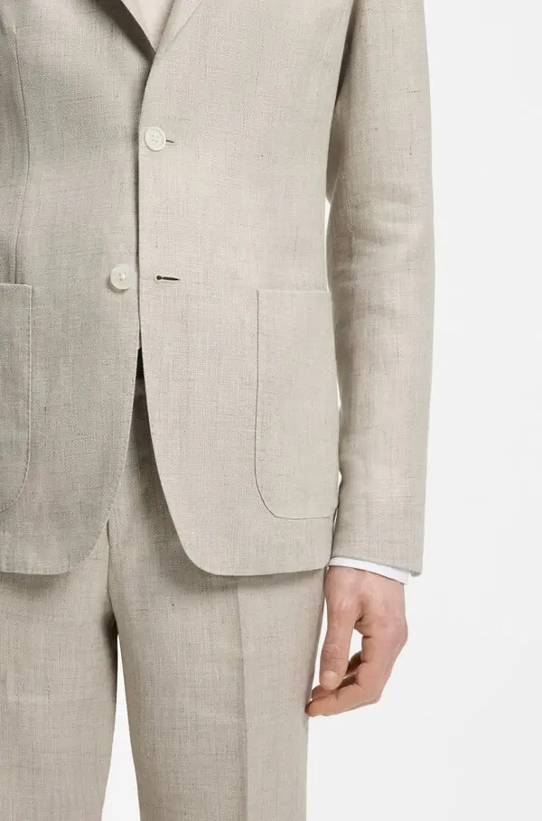 Hugo Boss Hanry Two-button Blazer - Beige