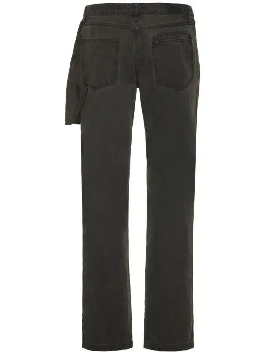 JADED LONDON Straight Leg Cargo Jeans With Zip Details