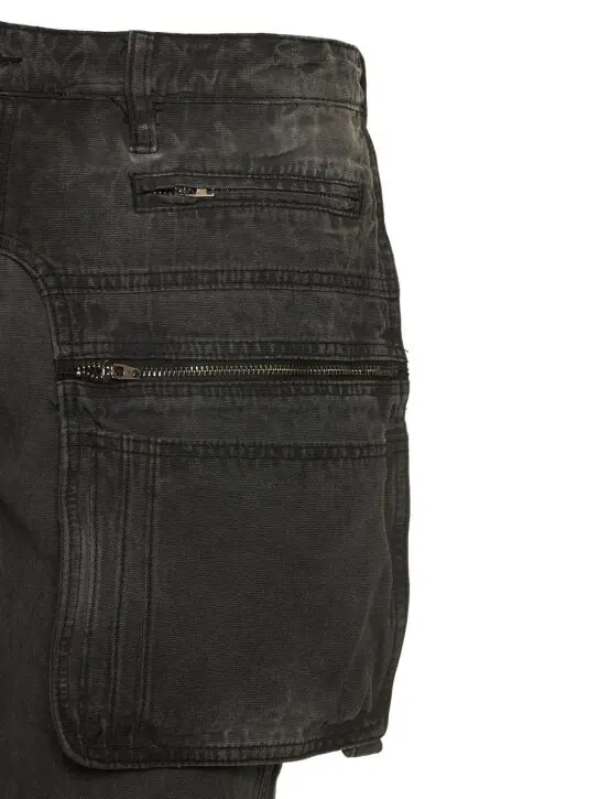 JADED LONDON Straight Leg Cargo Jeans With Zip Details