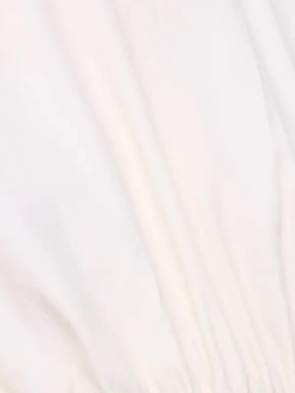Rabanne Puff Sleeve Cropped Top With Lace Detail