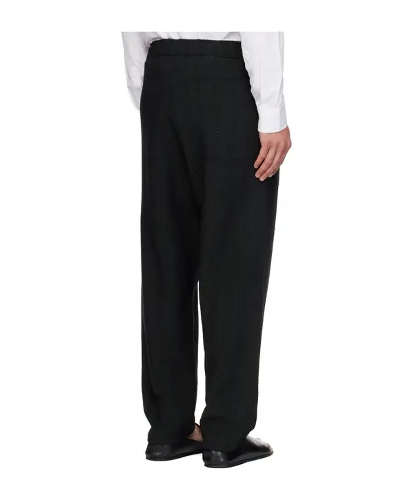 Issey Miyake Homme Plissé Herringbone Relaxed Fit Pants