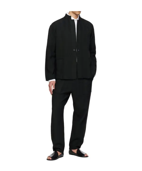 Issey Miyake Homme Plissé Herringbone Relaxed Fit Pants