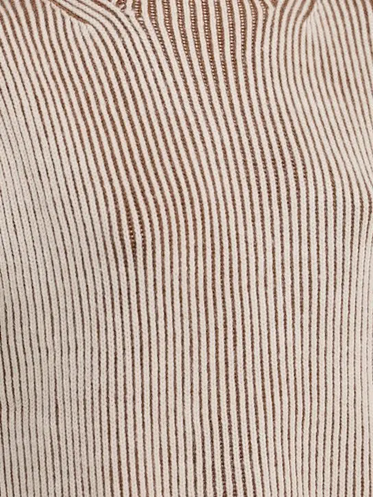 Varley High-neck Ribbed Knit Sleeveless Sweater