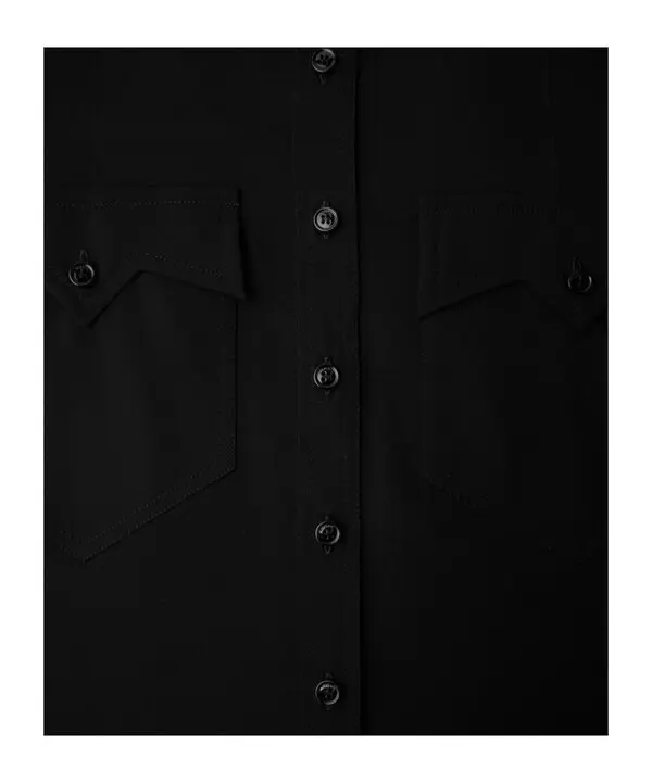 Versace Medusa Hardware Buttoned Pocket Dress - Black