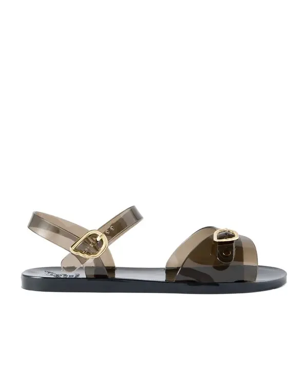 ANCIENT GREEK SANDALS Recycled-pvc Slingback Sandals With Buckle Detail - Black