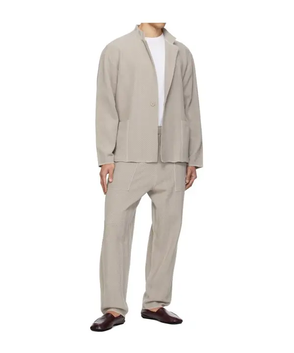 Issey Miyake Homme Plissé Herringbone Casual Jacket