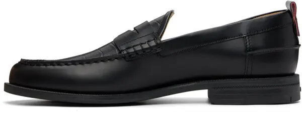 Hugo Boss Round-toe Loafers With Perforated Buckle Detail