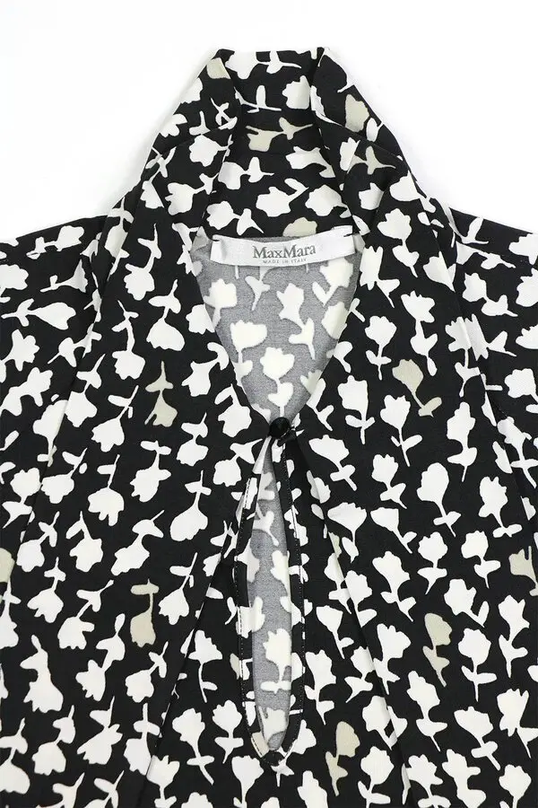 Max Mara Printed Short Sleeve T-shirt - Black