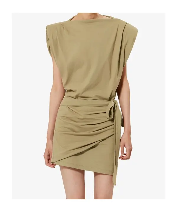 Isabel Marant Étoile Draped Tie-waist Mini Dress - Light Bronze