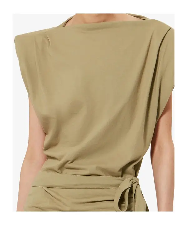 Isabel Marant Étoile Draped Tie-waist Mini Dress - Light Bronze