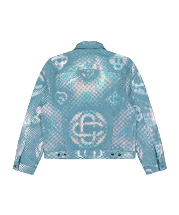 Casablanca Monogram Long Sleeved Denim Jacket - Blue