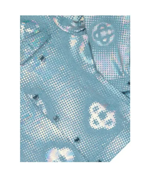 Casablanca Monogram Long Sleeved Denim Jacket - Blue