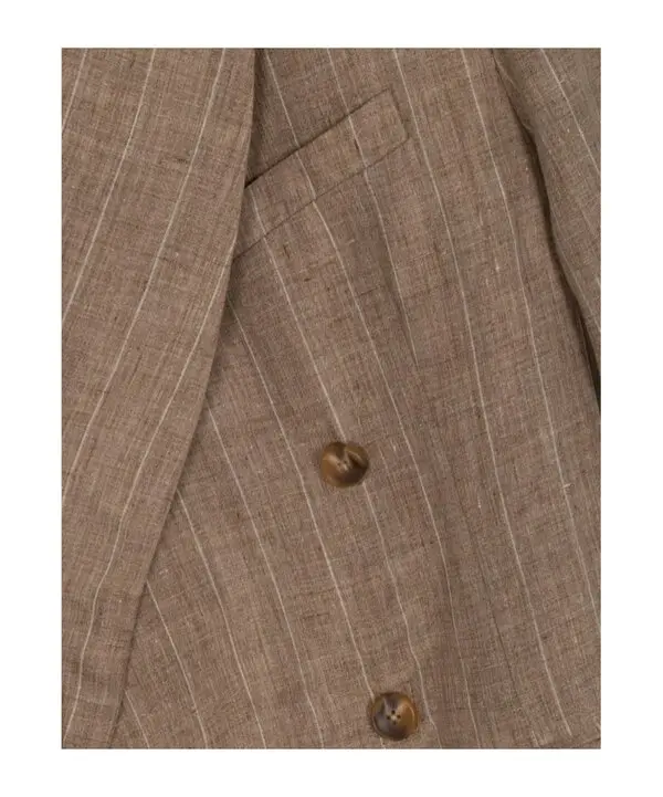 Simkhai Striped Double-breasted Blazer