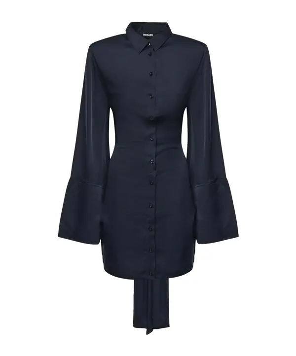 ROTATE BY BIRGER CHRISTENSEN Tie-waist Shirt Dress