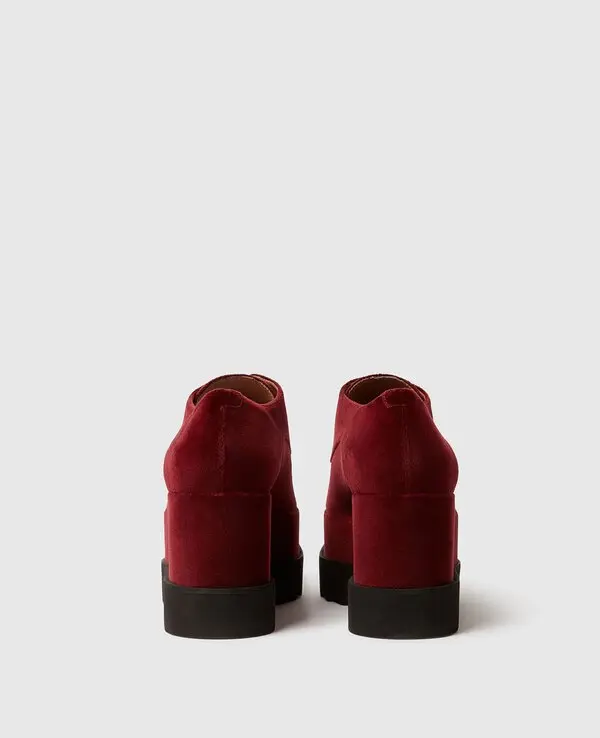 Stella McCartney Velvet Platform Brogues - Brown