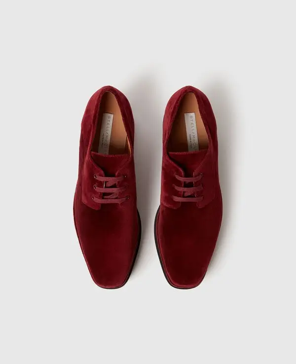 Stella McCartney Velvet Platform Brogues - Brown