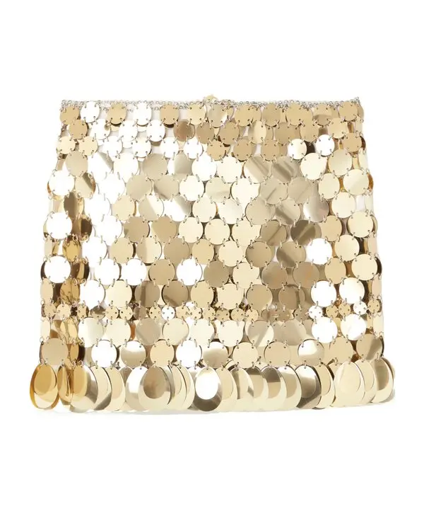 Rabanne Disc Mini Skirt - Gold