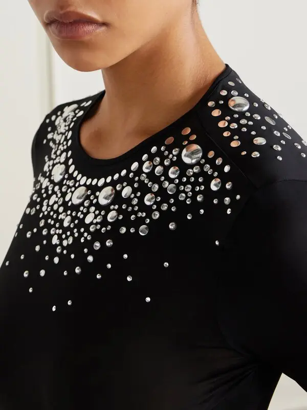 Rabanne Hotfix Embellished Maxi Dress