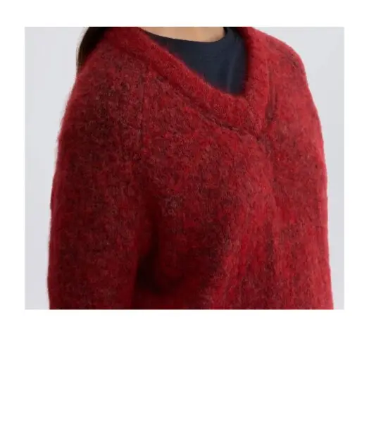 Aspesi V-neck Long Sleeve Sweater - Red