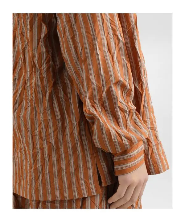 Dolce & Gabbana Dolce Gabbana Crinkled Striped Vanity Shirt