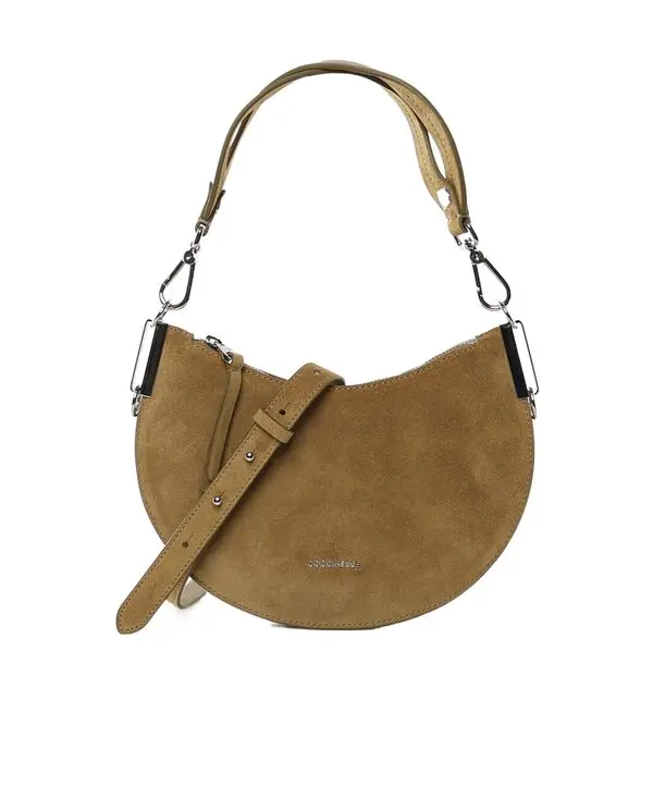 COCCINELLE Curved Zip Shoulder Bag - Brown