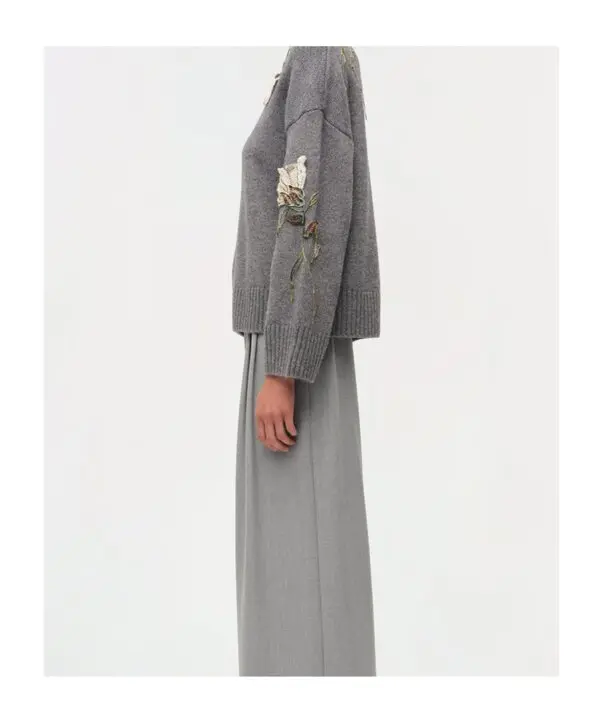 Simkhai Embroidered Floral Sweater