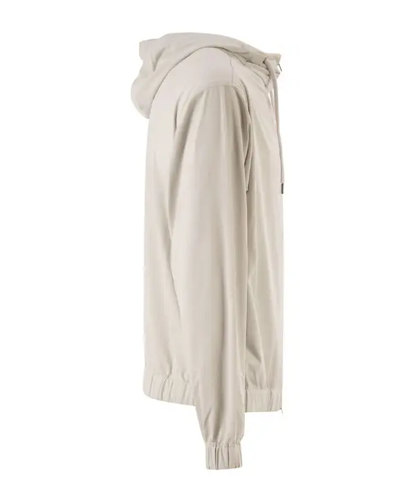 Herno Zip-up Hooded Bomber Jacket - Beige