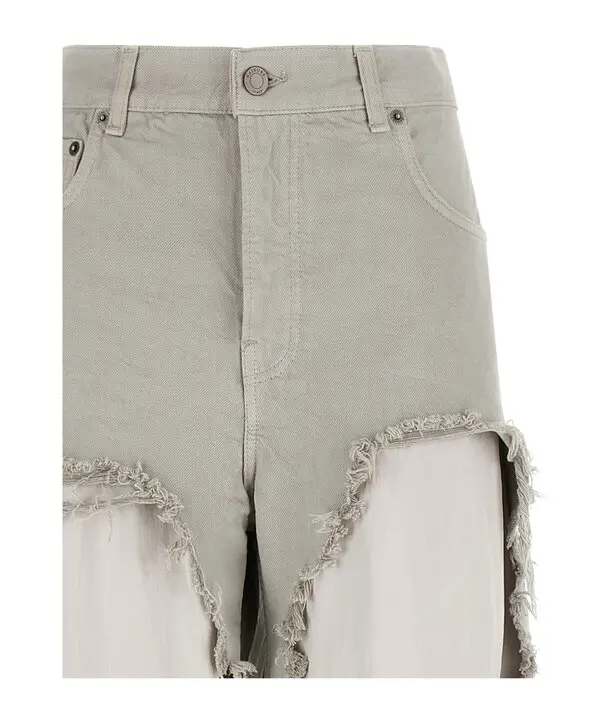 HAIKURE Bonnie Frayed Wide-leg Jeans - Grey