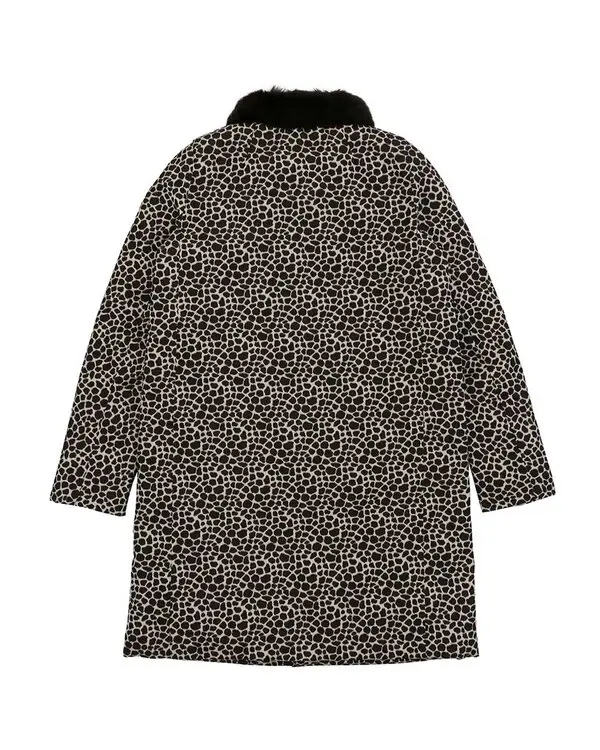 Max Mara Leopard Print Fur Collar Overcoat