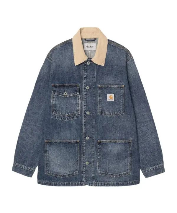 Carhartt Work In Progress Warren Denim Chore Coat - Blue/taupe