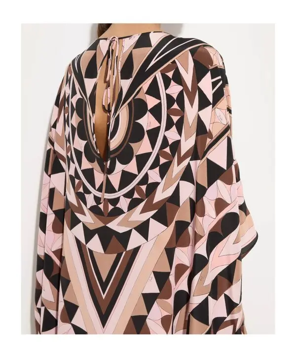 Emilio Pucci Geometric Print Kaftan - Nude