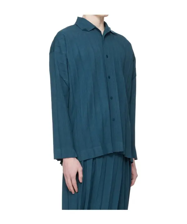 Issey Miyake Edge Ensemble Pleated Shirt