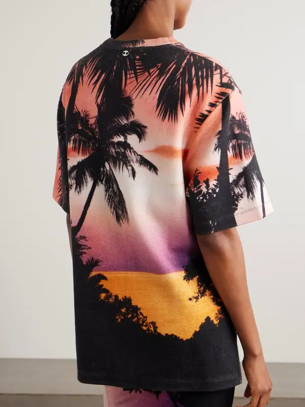 Rabanne Thunderstorm Print Bow Detail T-shirt - Multi-color