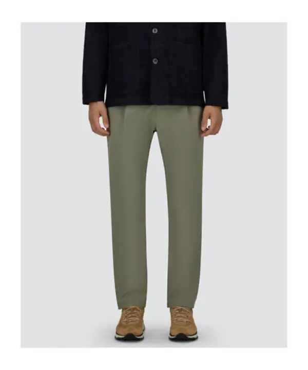 Herno Button Detailed Tapered Trousers - Sage