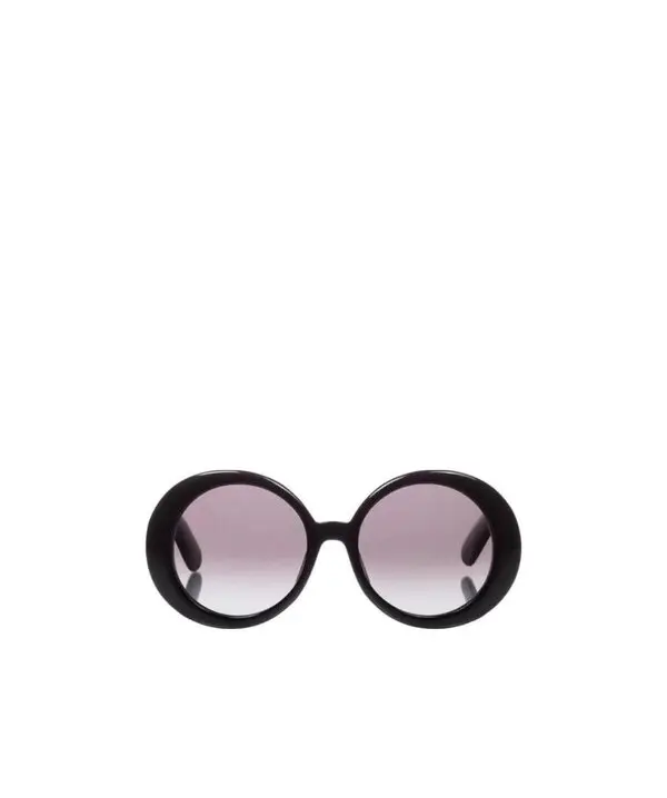 Bottega Veneta Logo Detail Round Frame Sunglasses - Multicolor