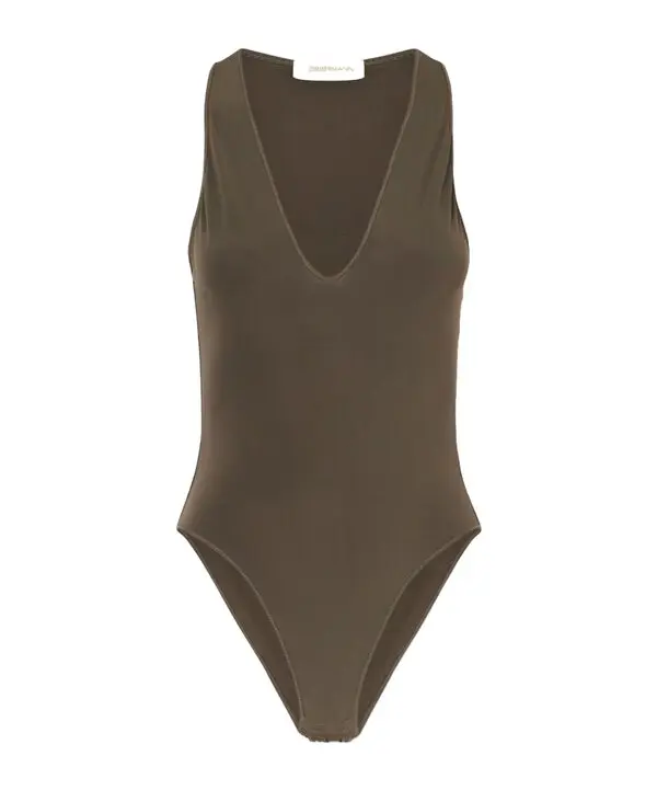 Zimmermann Deep V-neck Bodysuit - Green