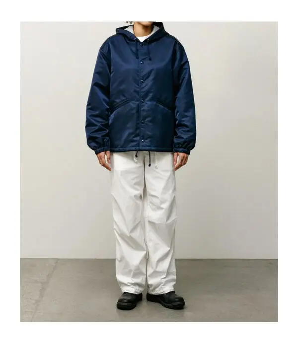 StÜssy Long Sleeve Hooded Casual Jacket With Drawstring Hem - Navy