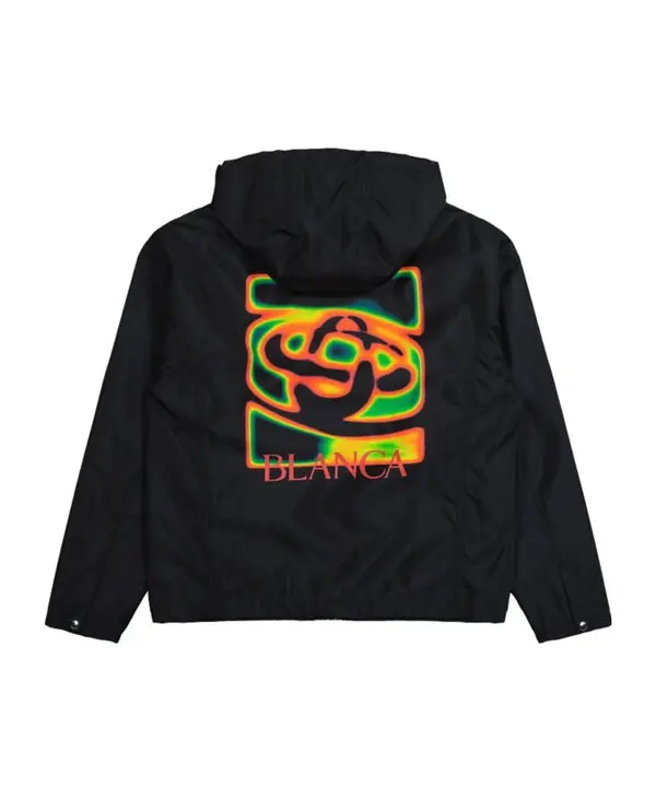 Casablanca Heat Map Ripstop Hooded Jacket - Black